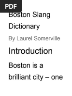 Boston Slang Glossary: Key Terms | PDF | Massachusetts | Charlestown