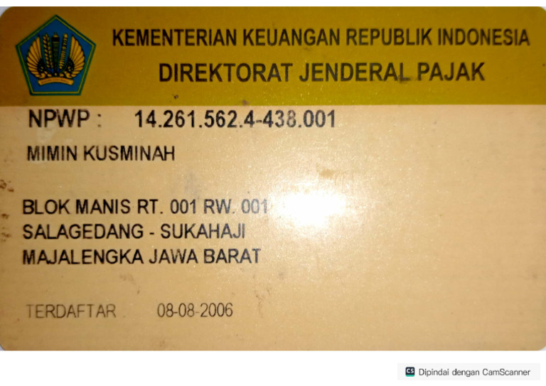 NPWP Mimin | PDF