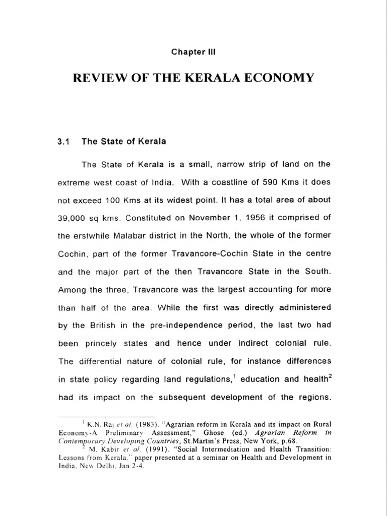 Kerala Economy Report | PDF | Kerala | Economic Growth