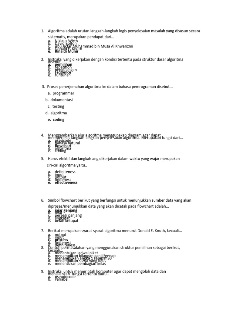 Soal PTS Progdas - X TKJ | PDF | Seni | Komputer