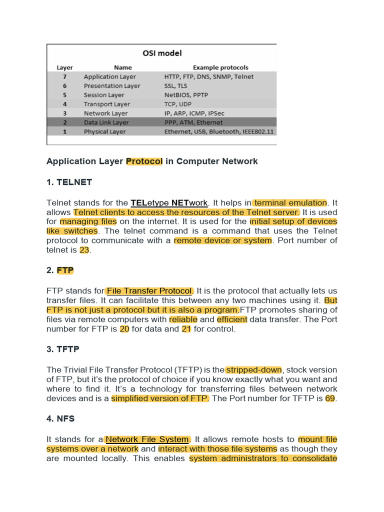 OSI Layer Protocols | PDF | Transmission Control Protocol | Internet Protocols