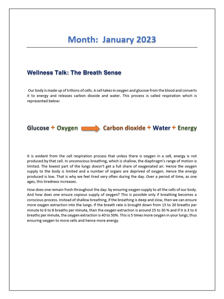 Monthly Wellness Session. Jan To May | PDF | Glucose | Carbohydrates