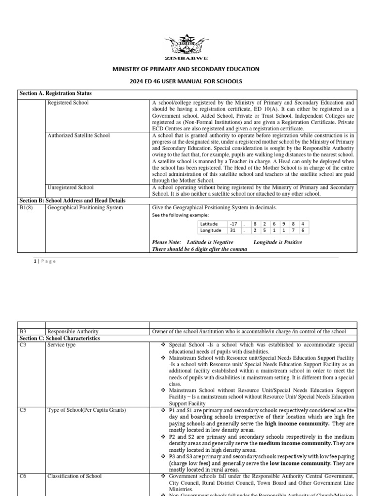 2024 ED 46 User Manual | PDF | Hearing | School Meal