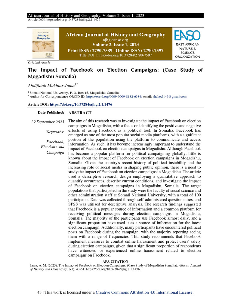 The Impact of Facebook On Election Campaigns Case | PDF | Social Media ...