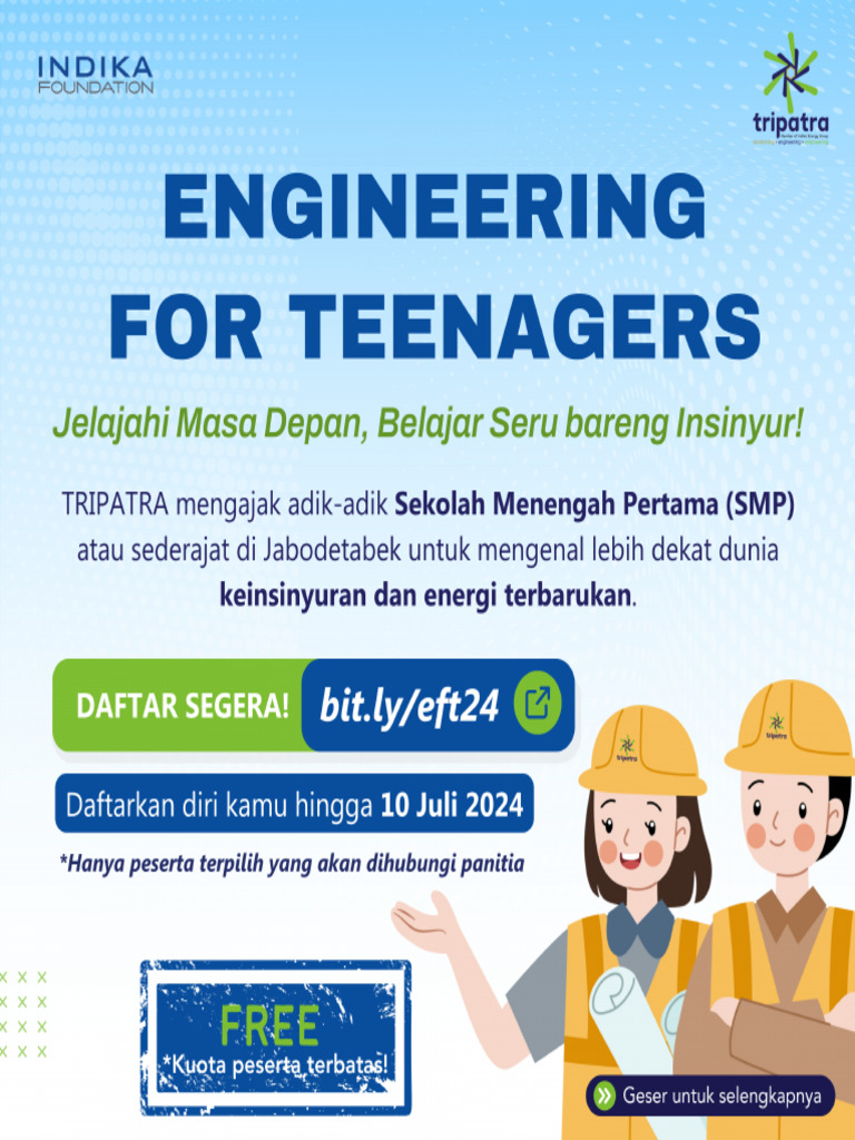 Engineering For Teenagers 2024 Pendaftaran Telah Dibuka 1719741451 | PDF