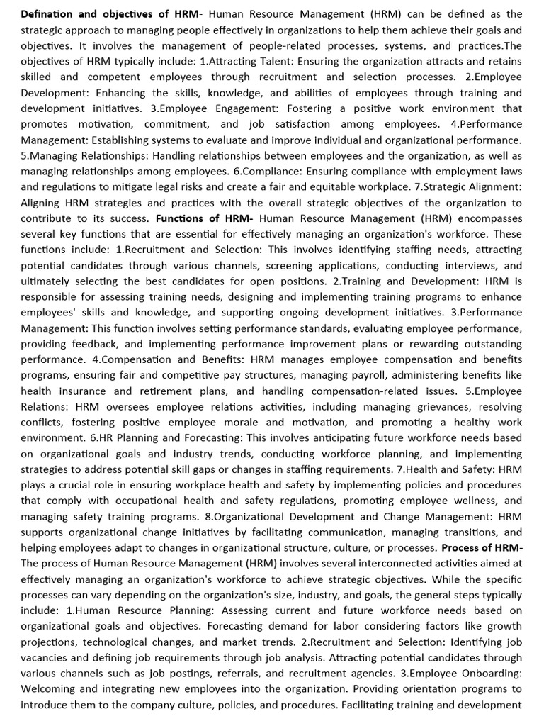 HRM Final | PDF | Cost Of Living | Recruitment