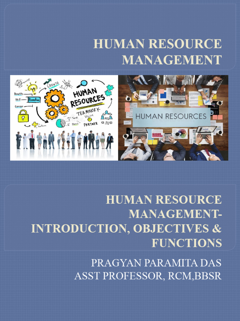 HRM PPT 1 Intro, Objectives& Function | PDF | Human Resource Management ...