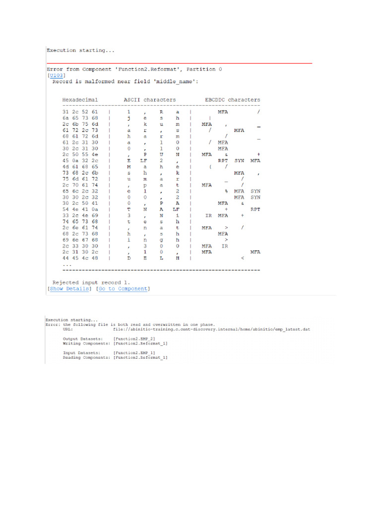 AbInitio Error | PDF