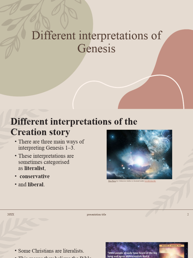 Different Interpretations of Genesis | PDF | Creationism | Religious ...