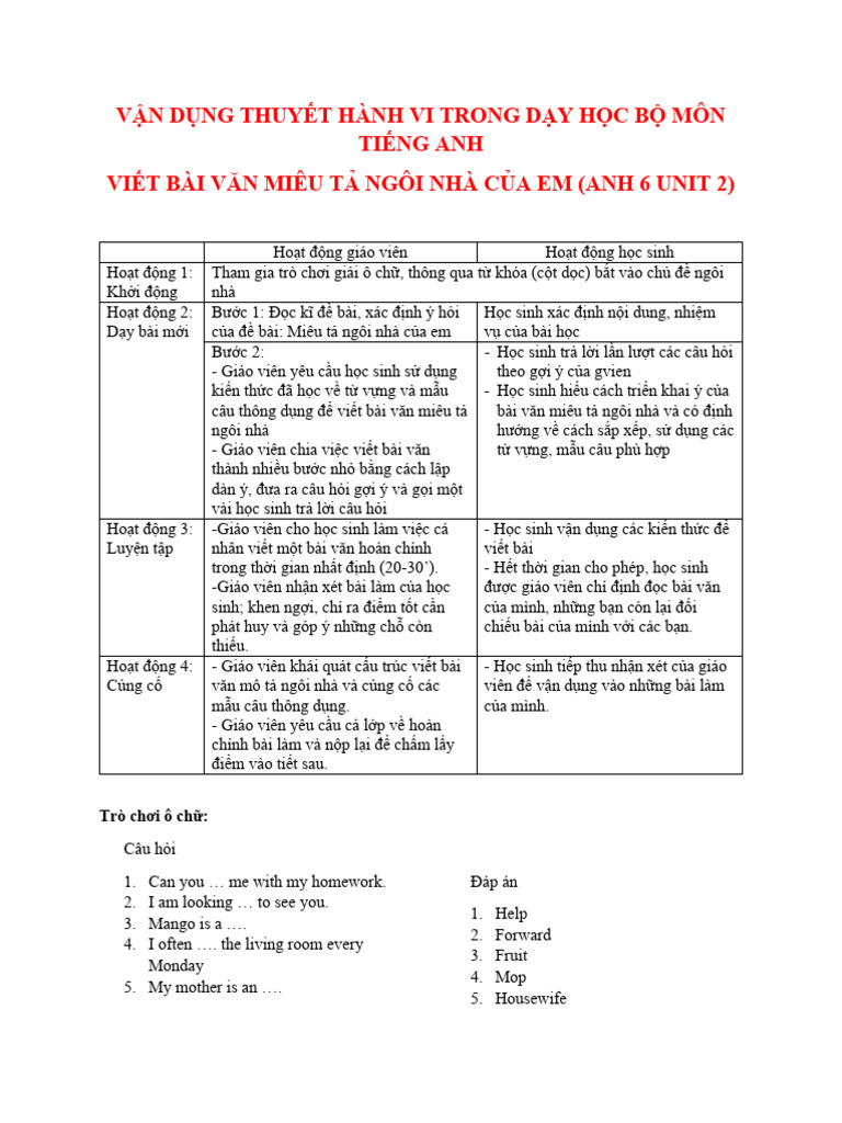 LLDH thuyết hvi 1 | PDF