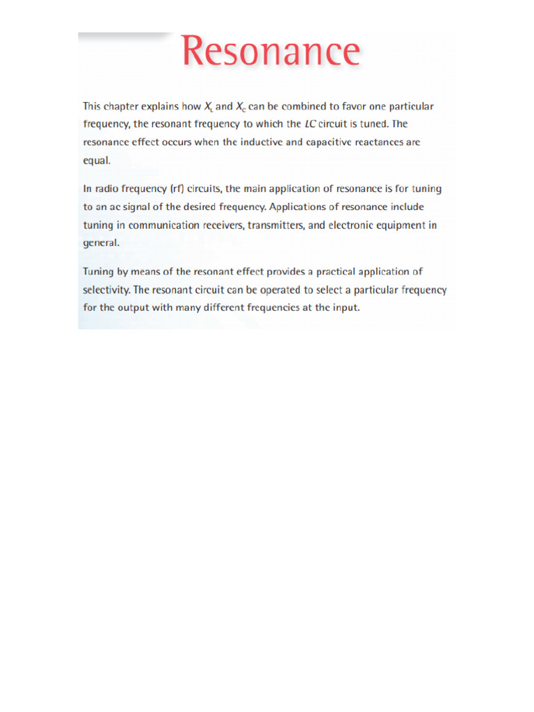 Resonance Lec Ex | PDF