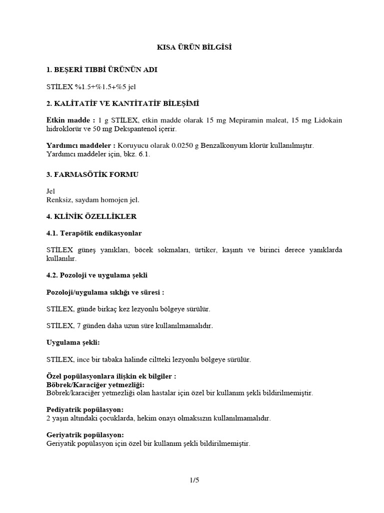 Stilex 15155 Jel | PDF