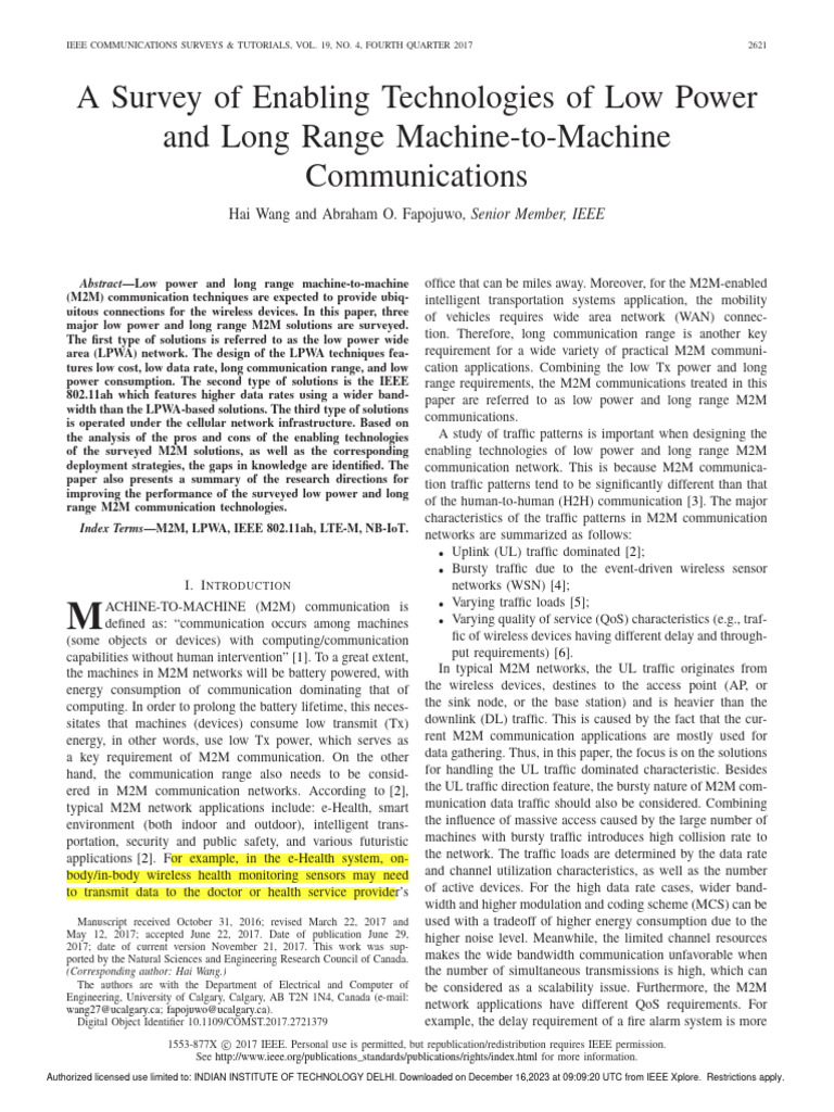 A Survey of Enabling Technologies of Low Power and Long Range Machine ...