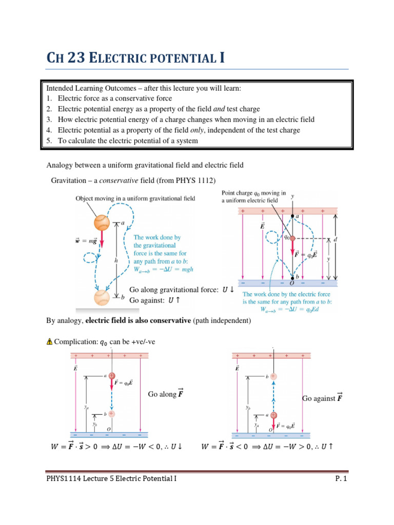 Lecture05 ch23 1 | PDF | Electric Field | Potential Energy