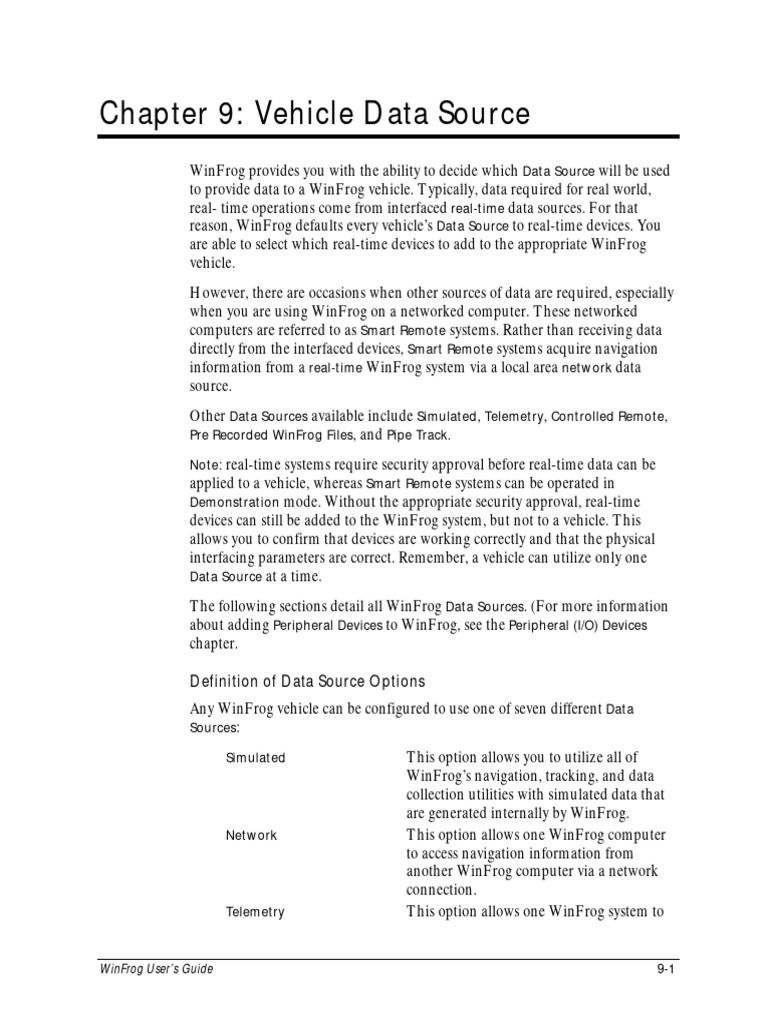 WFUG 09 - Vehicle Data Source | PDF | Computer Network | Computer File