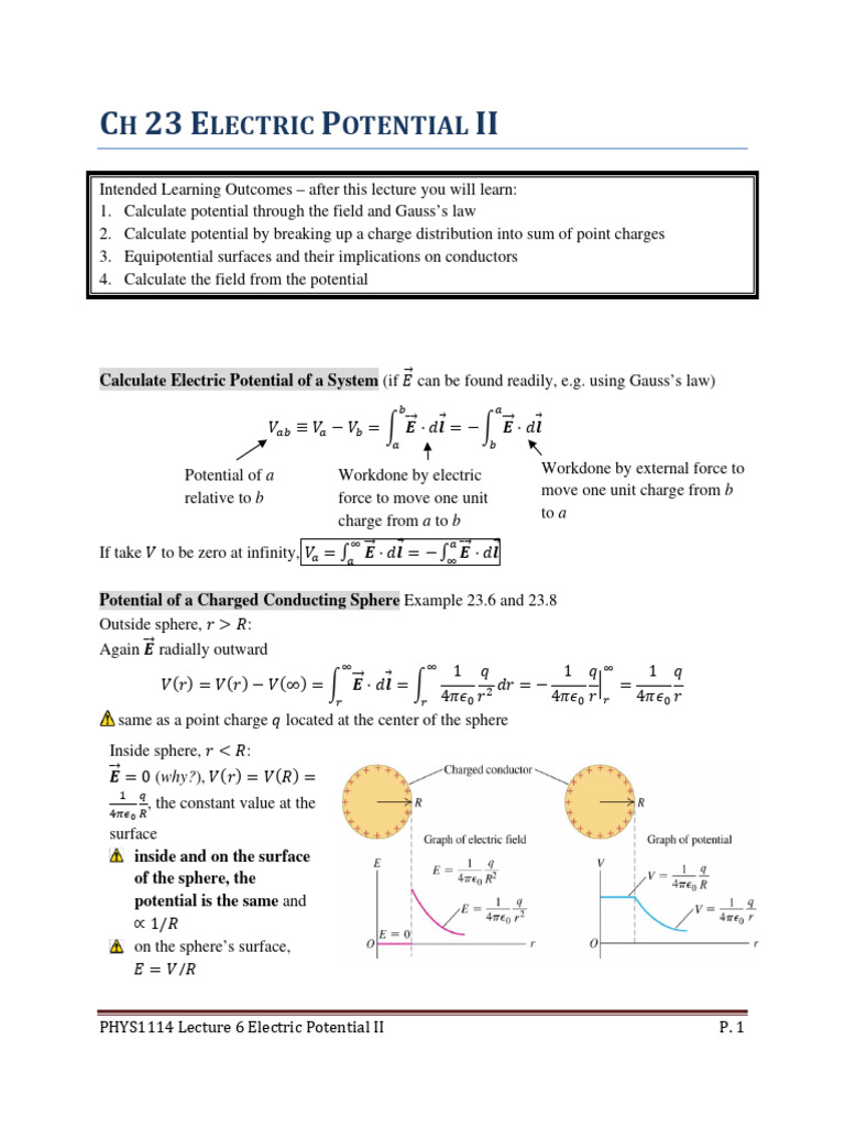 Lecture06 ch23 2 | PDF | Infinity | Sphere