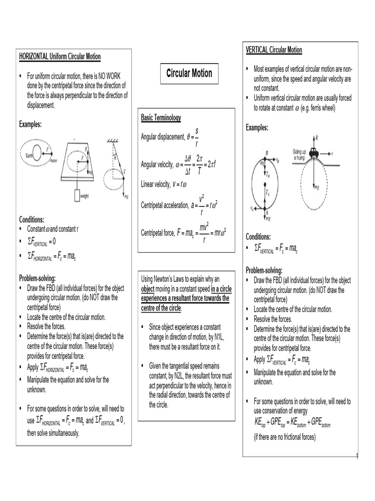 06 Circular-Motion | PDF | Force | Rotation