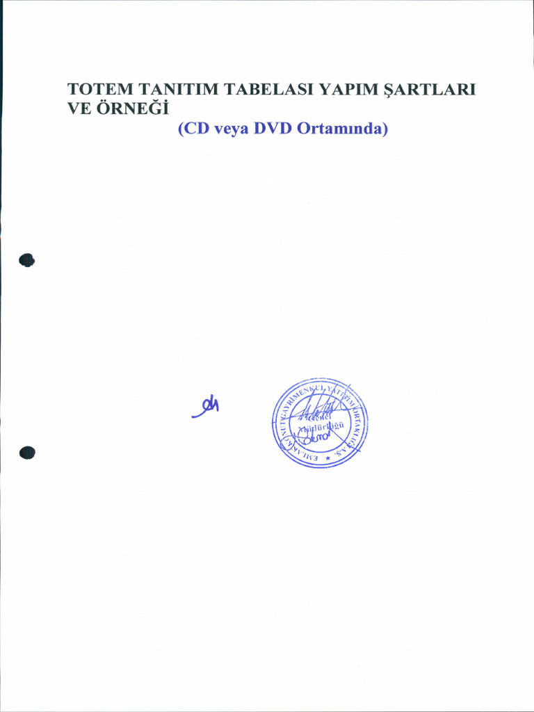 7 - Totem Tanıtım Tabelası Yapım Şartları Ve Örneği | PDF