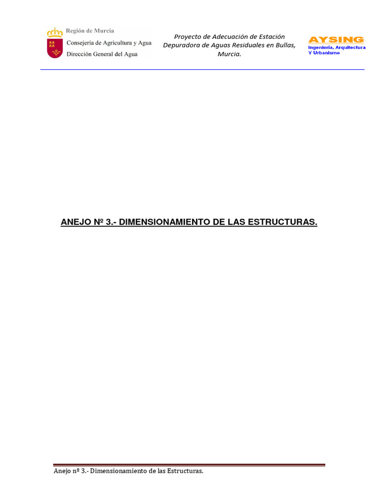 ANEJO #3. - Dimensionamiento Estructuras | PDF | Fundación (Ingeniería ...