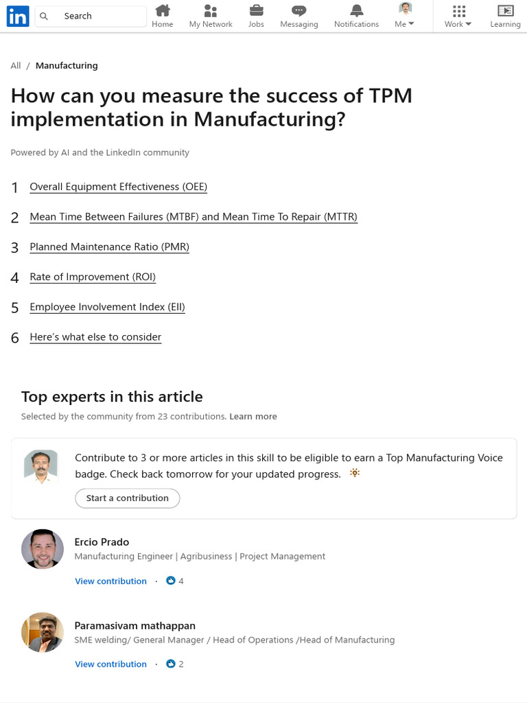 How Can You Measure The Success of TPM Implementation in Manufacturing ...
