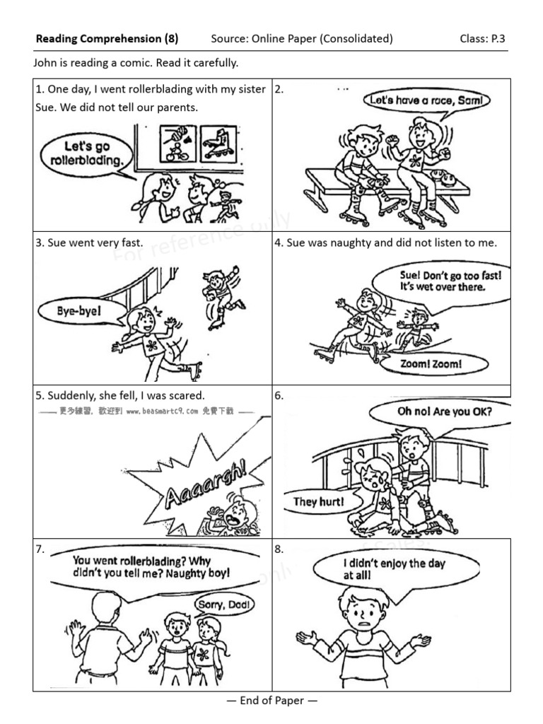 P3 Reading Comprehension Exercises | PDF