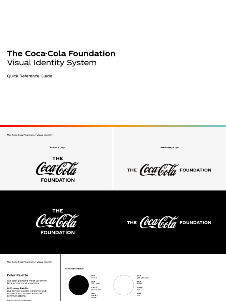The Coca Cola Foundation Visual Identity 2021 | PDF | Rgb Color Model ...