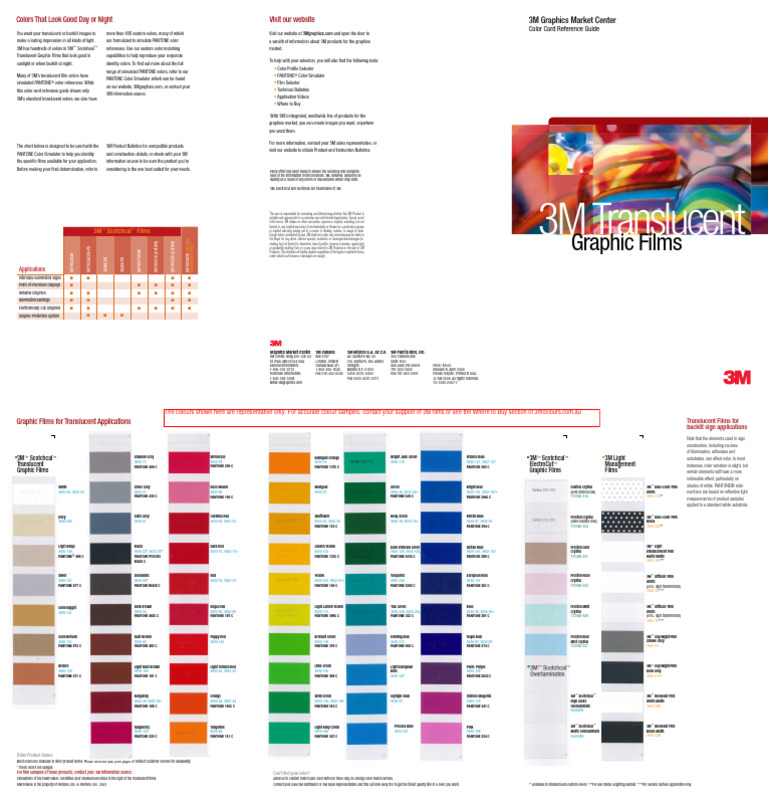 3M 3630 Vinyl Color Guide | PDF | Color | Green