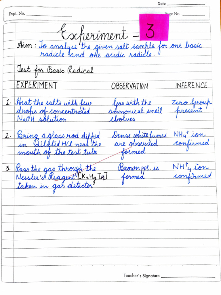 Chemistry Lab Manual Practical | PDF