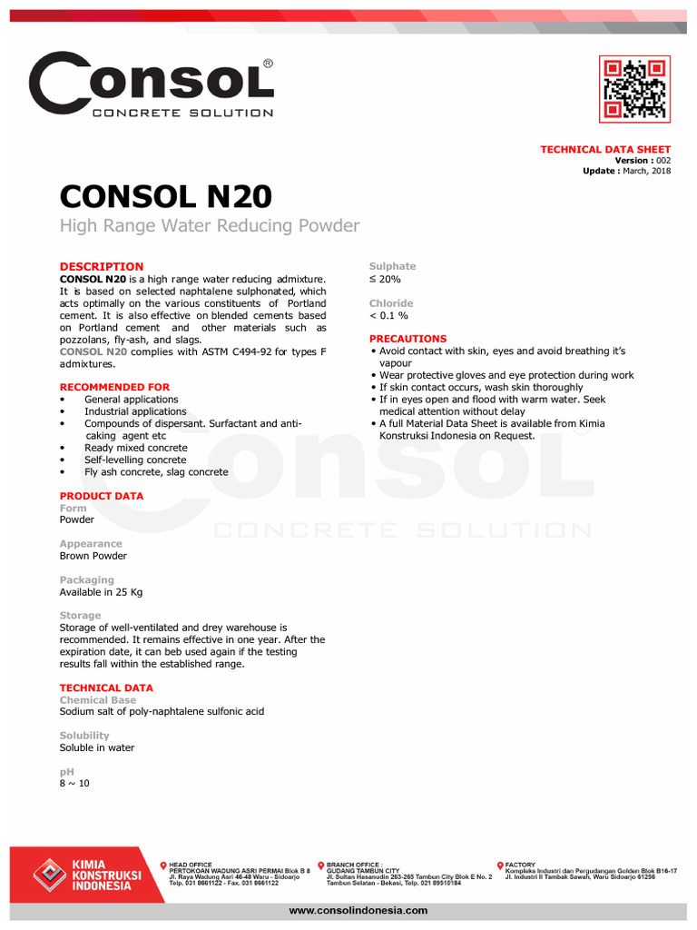 Consol N20 | PDF