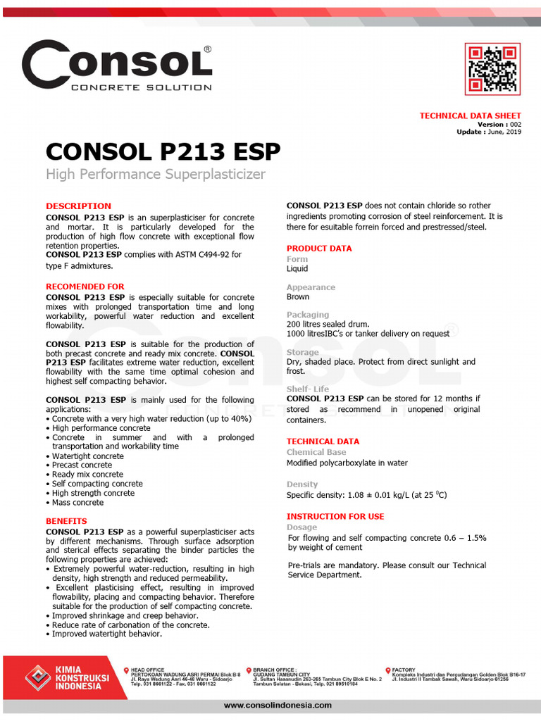 Consol P213 Esp | PDF | Concrete | Water