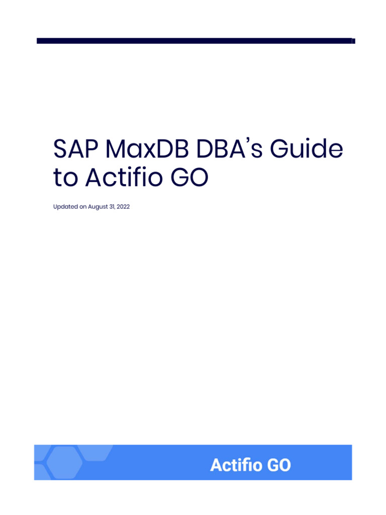 Dba Sap Maxdb Pdf Backup Databases