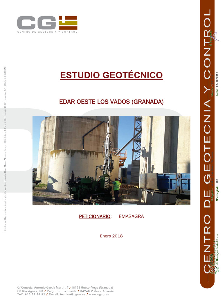 18-02 Estudio Geotecnico Vados Visado (VC007719) | PDF | Granada | Acero