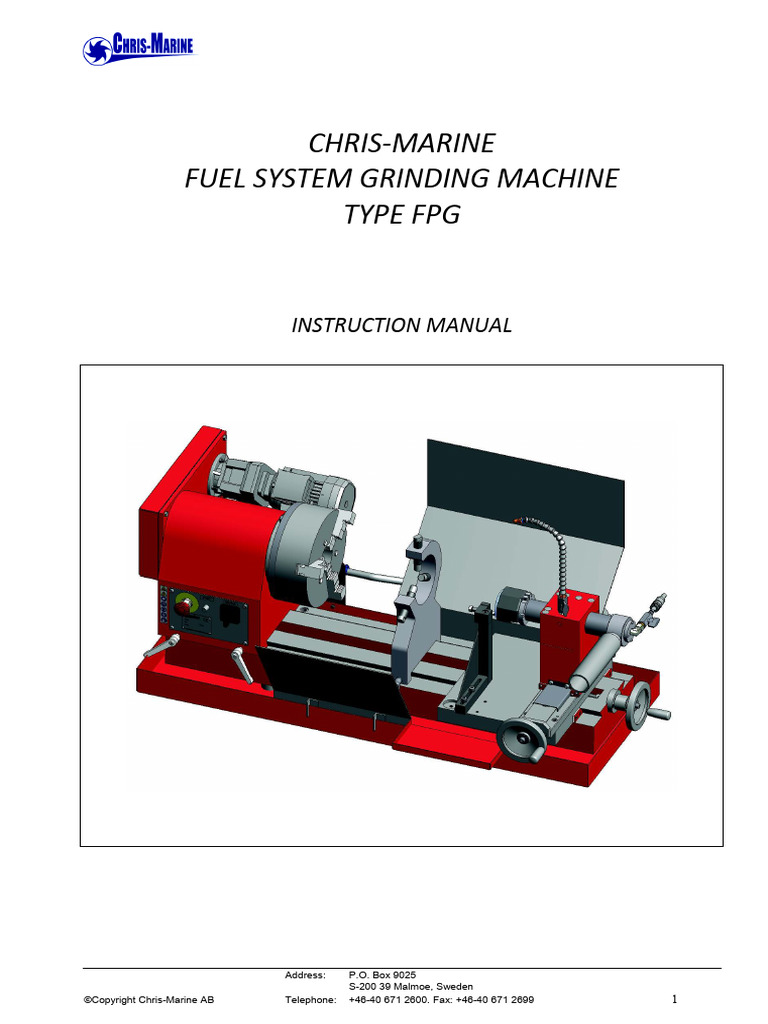 Fuel System Grinding Machine - Type FPG - Instruction Manual | PDF ...