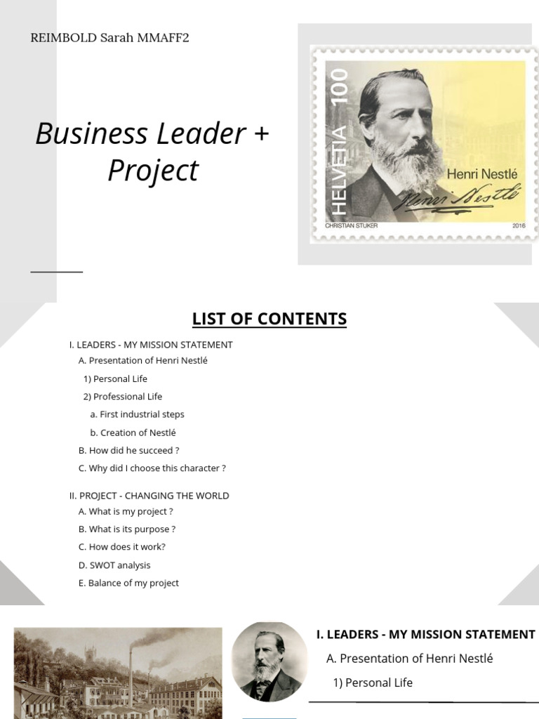 REIMBOLD Sarah - Business Leader + Project | PDF