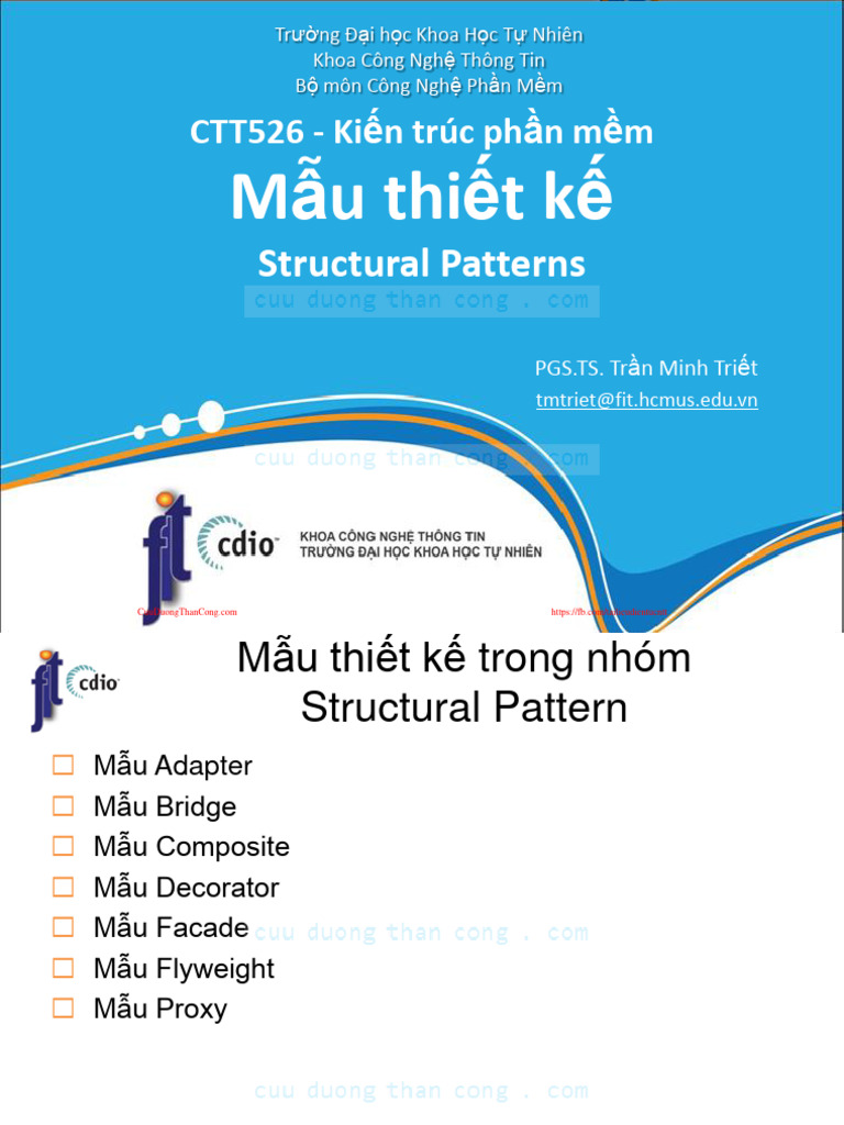 Kien-Truc-Phan-Mem - Tran-Minh-Triet - 4-Design-Patterns-Structural-Patterns - (Cuuduongthancong ...