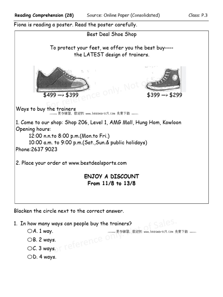 28-33 P3 Reading Comprehension | PDF | Home & Garden