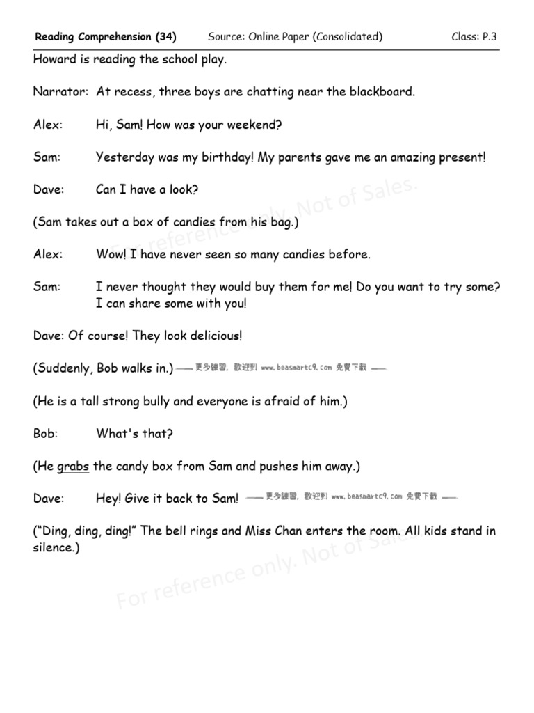 34-39 P3 Reading Comprehension | PDF | Dumpling | Cuisine