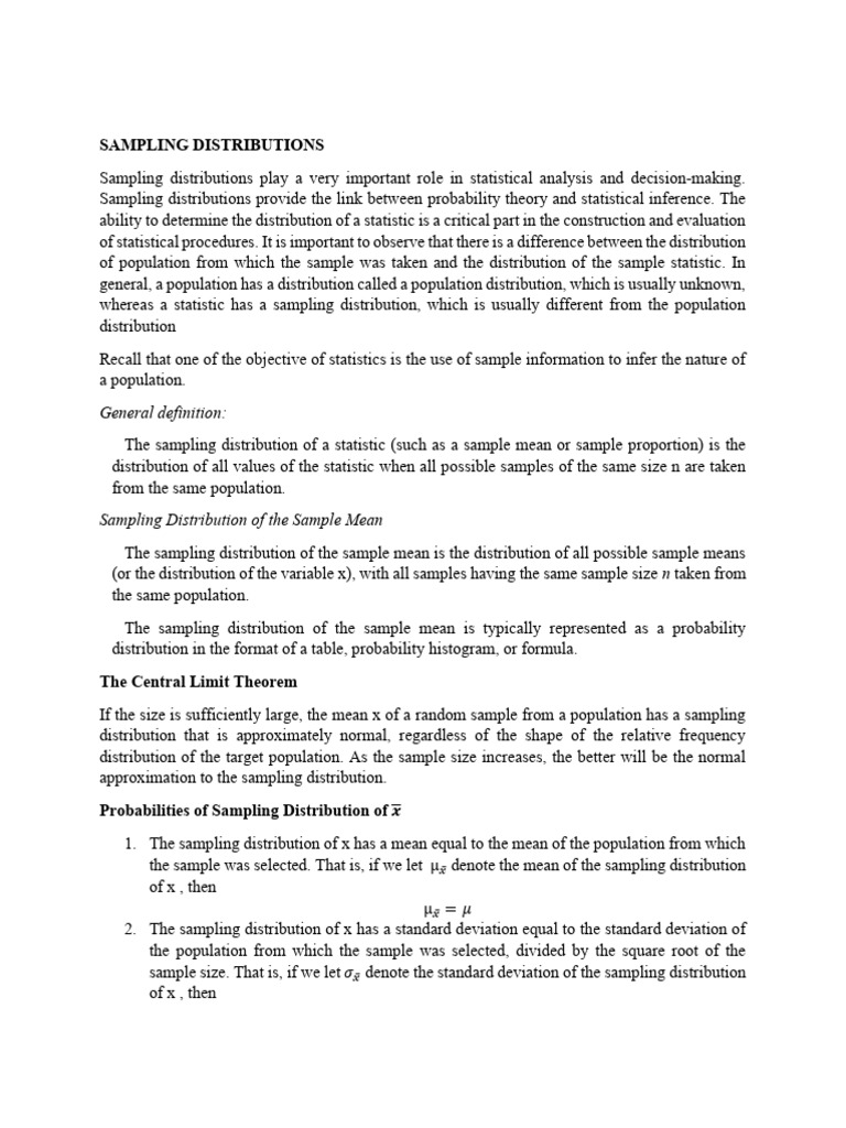 Sampling Probability Distributions | PDF | Probability Distribution | Mean