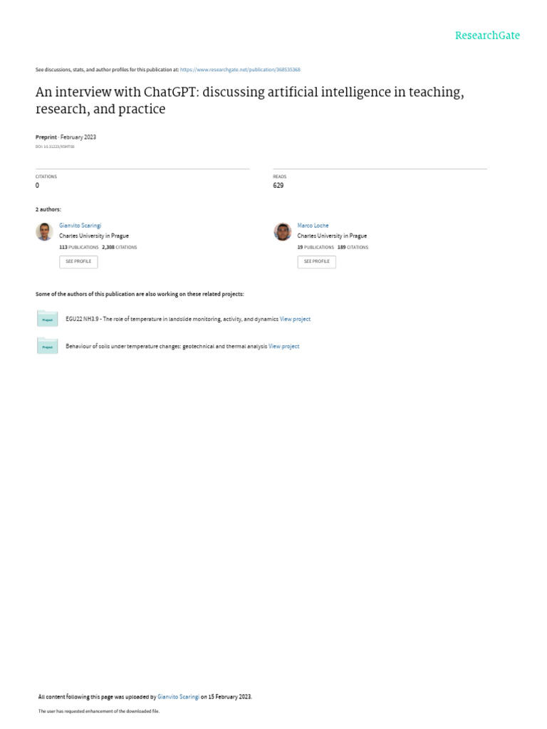 AI in Engineering Geology: ChatGPT Insights | PDF | Artificial ...