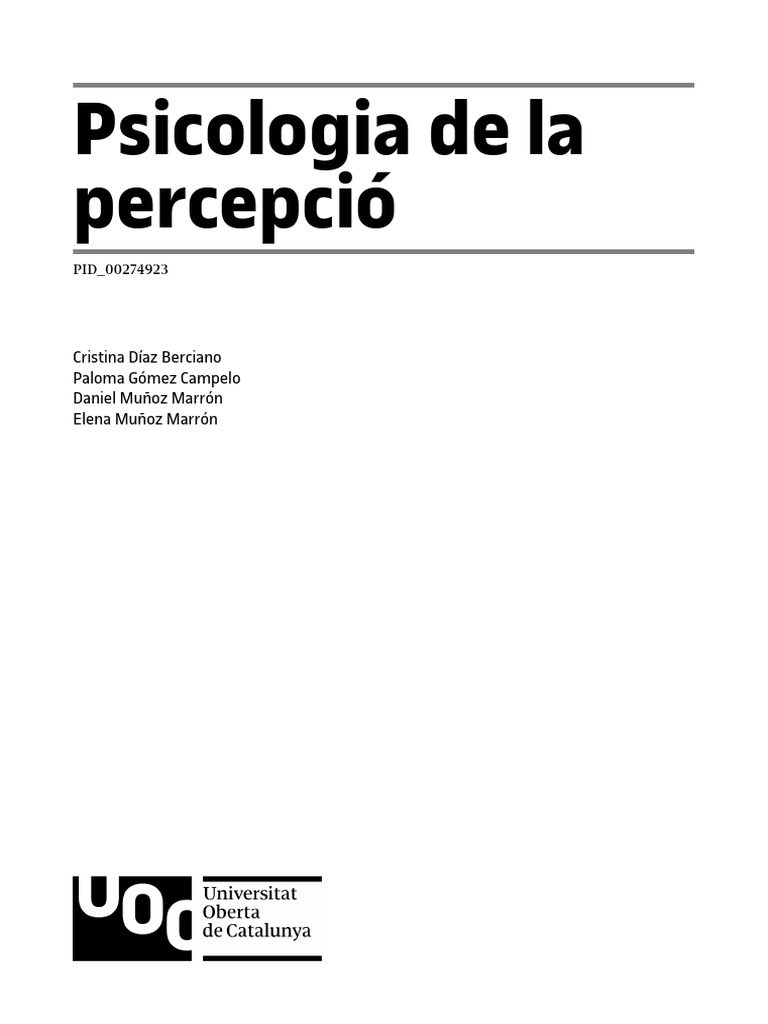 Mòdul 0 - Psicologia de La Percepció | PDF