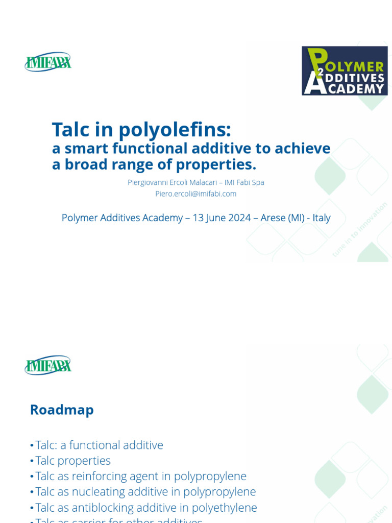 2 Talc A Smart Additive For Polyolefins Imifabi Ercoli | PDF | Polymers ...