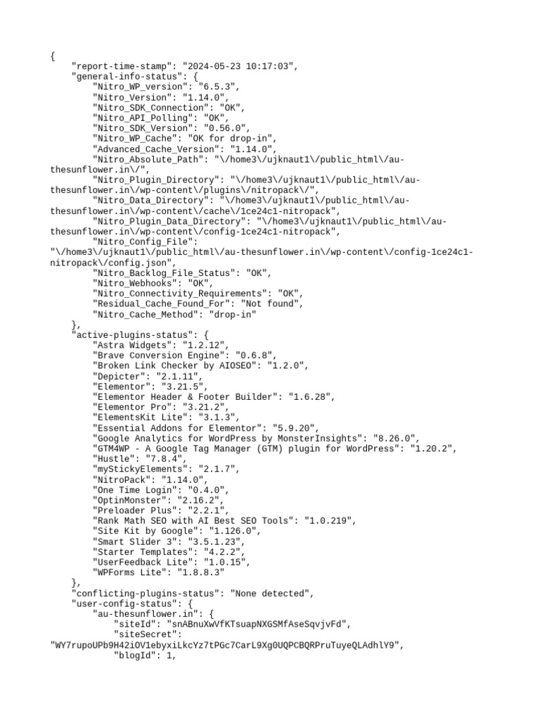 Nitropack Diag File Pdf Word Press Social Networking Service