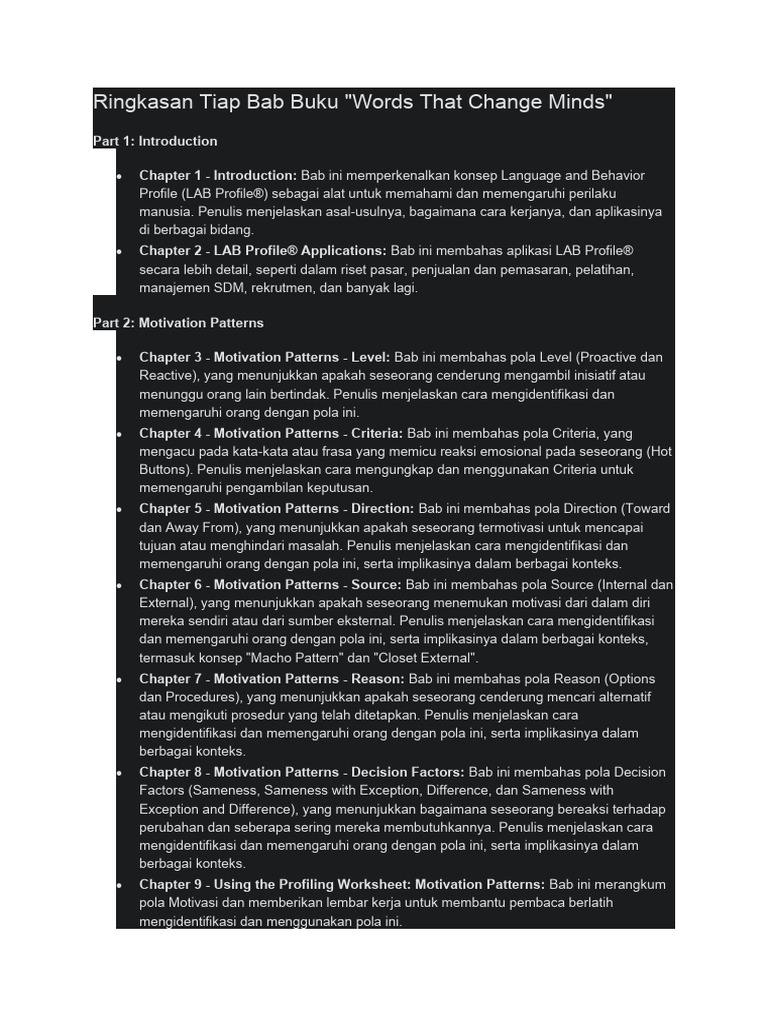 Ringkasan Tiap Bab Buku | PDF
