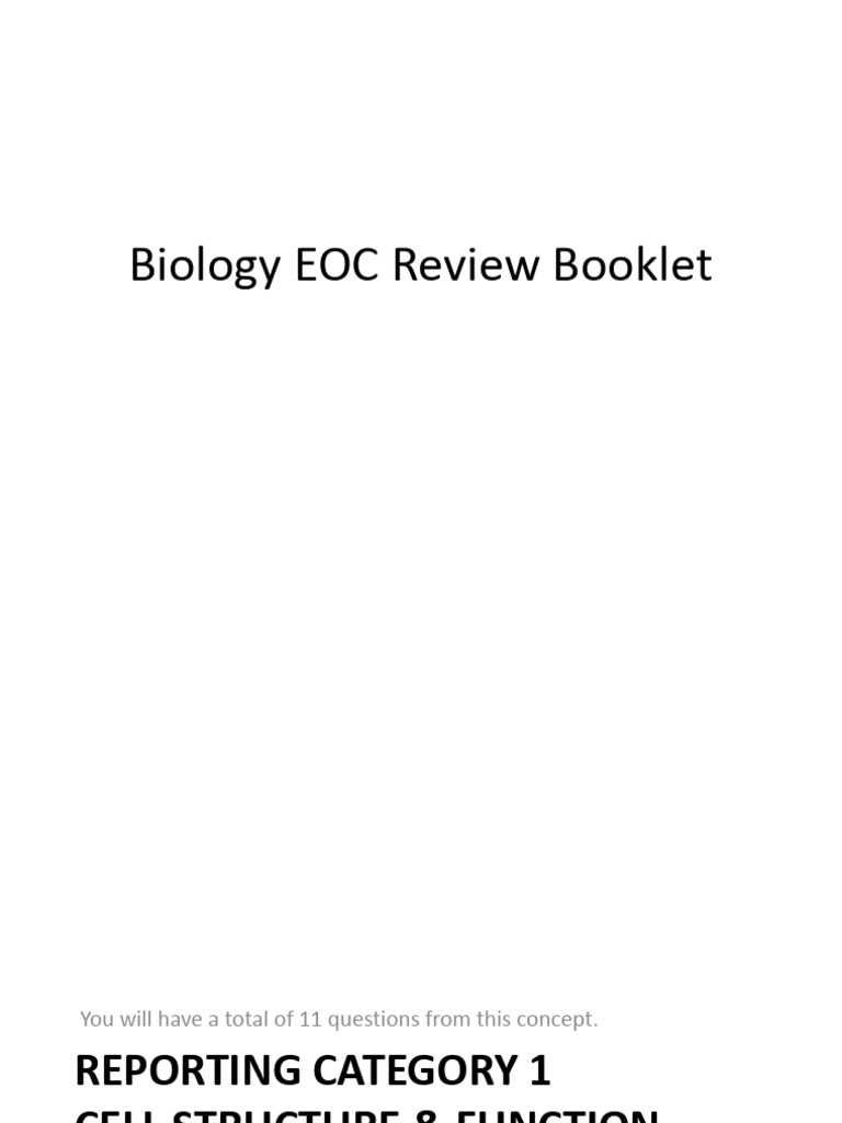 Biology EOC Review Booklet KEY | PDF | Cell (Biology) | Eukaryotes