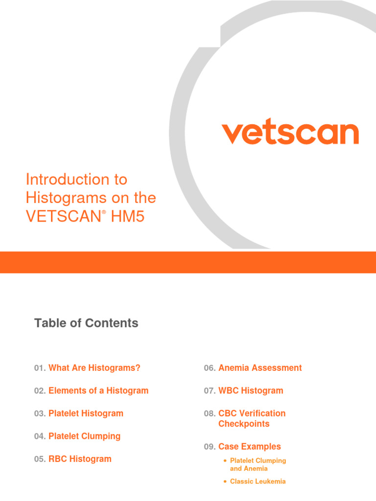 Introduction To Histograms On The Vetscan HM5 | PDF | Anemia | Blood