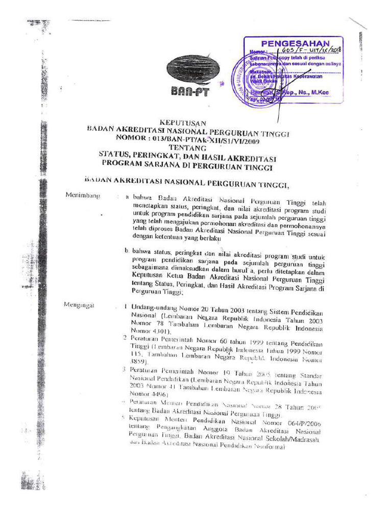 Akreditasi Lama Prodi | PDF