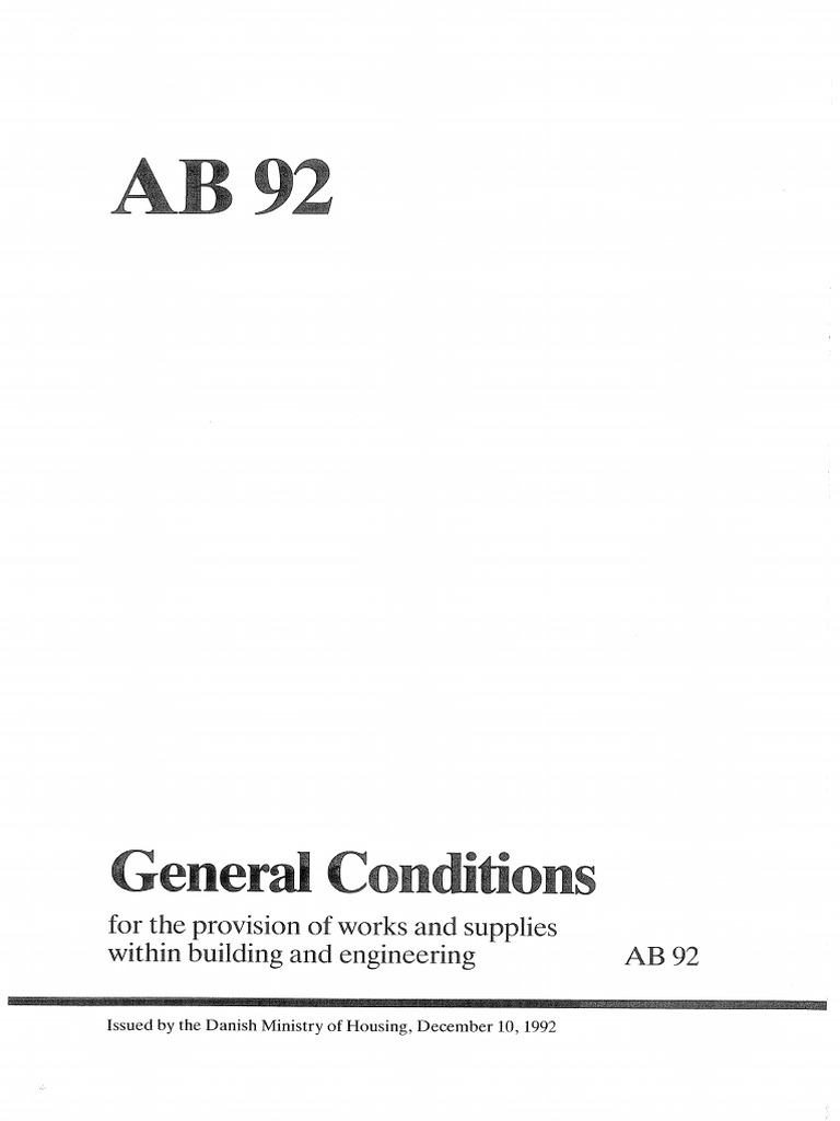 AB92-General - Conditions - Ing | PDF