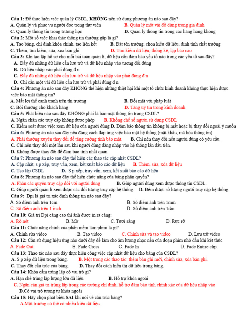 GV ĐỀ CƯƠNG TIN HỌC 11 CK2 NH 23 24 KNTT | PDF