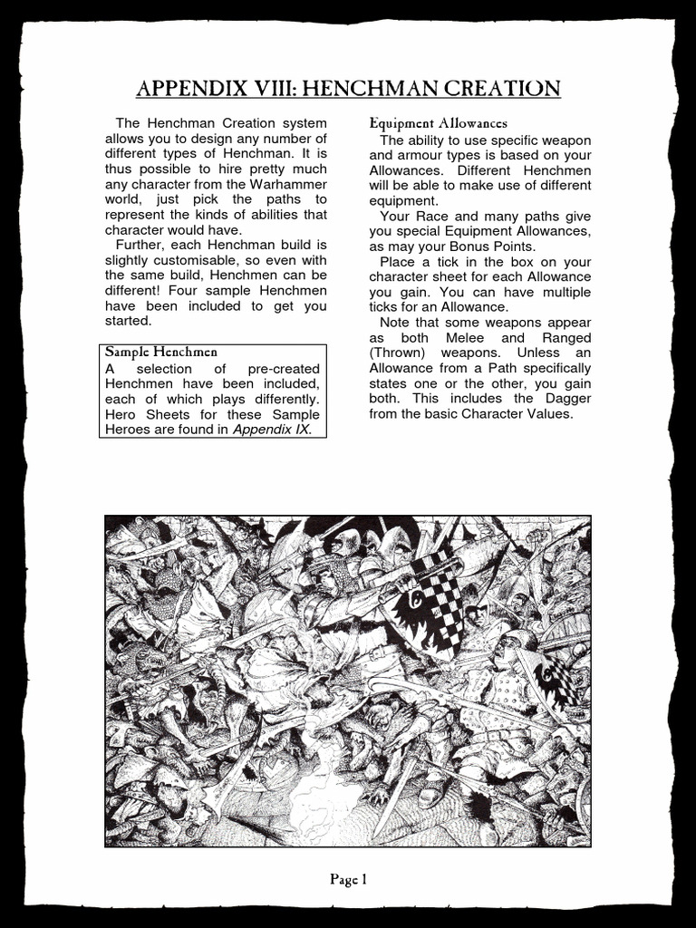 02 - Advanced HeroQuest Reforged Appendix 08 - Henchmen Creation (2022 ...