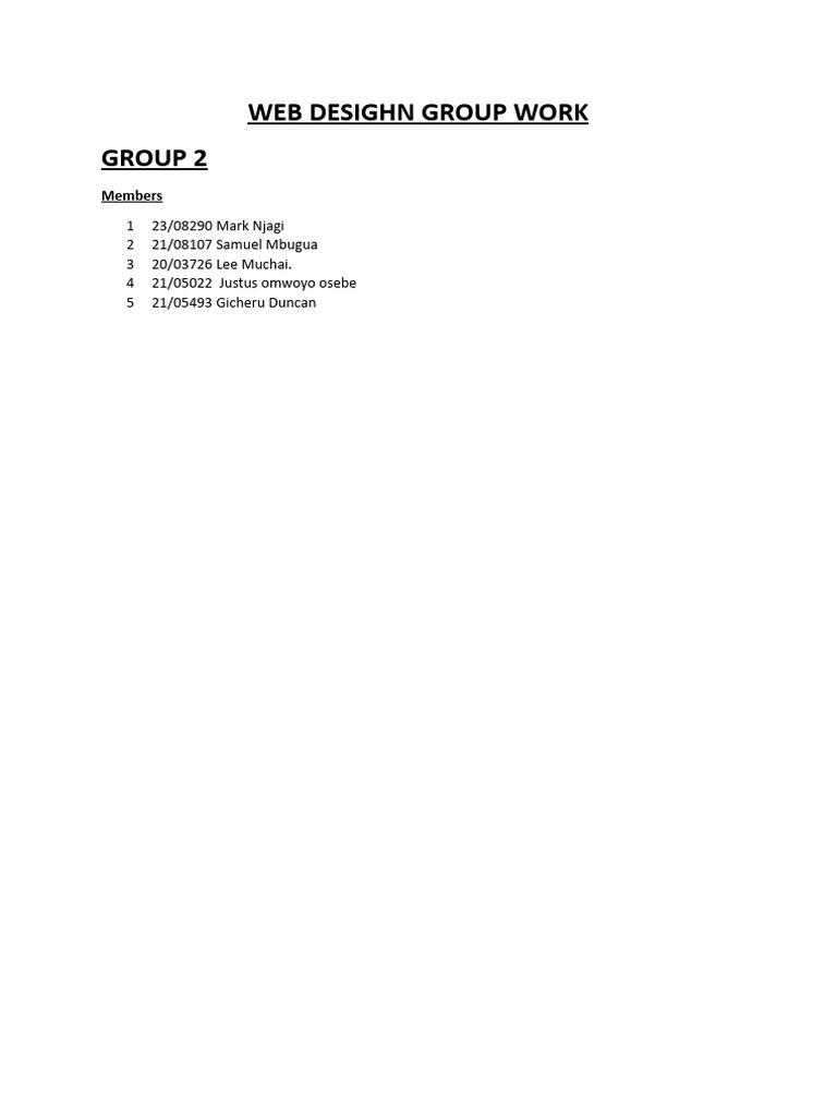 Web Desighn and Development Group Assighnment 2 | PDF | World Wide Web ...